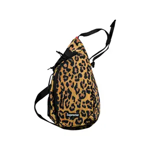 Supreme Leopard Sling Bag - Brown