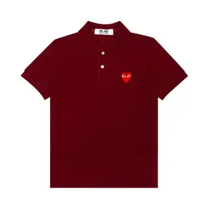 Play Comme Des Garcon Heart Polo Shirt - Red