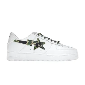 A BATHING APE Bapesta Low 'abc Camo Green' Sneakers - White