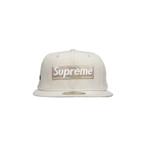 Supreme X New York Yankees Box Logo New Era Cap - Tan