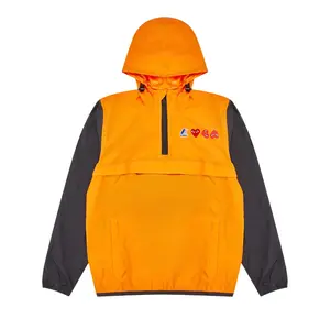 Play Comme Des Garcon X K-way Full Zip Hoodie - Orange