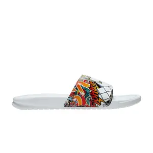 Nike Benassi Jdi Print Slide China Hoop Dreams - White
