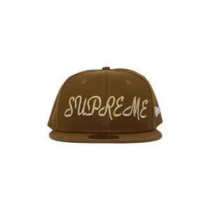 Supreme Script New Era Cap - Brown