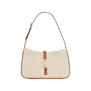 Saint Laurent Le 5 À 7 Canvas Shoulder Bag - Grey