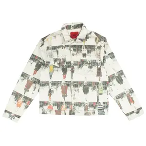 424 Photo Print Denim Jacket