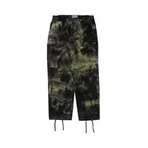 A BATHING APE Tie Dye Relaxed Fit 6 Pocket Pants - Black