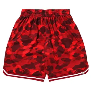 A BATHING APE Wide-fit Basketball Shorts - Red
