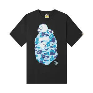 A BATHING APE Abc Camo Milo On Big Ape Tee - Black