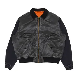 Supreme Denim Sleeve Ma-1 - Black