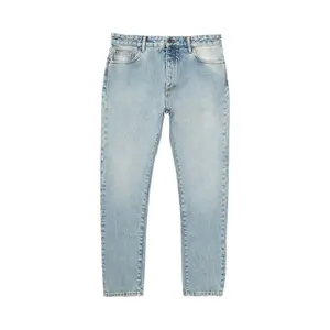 Palm Angels Straight Curved Logo Jeans