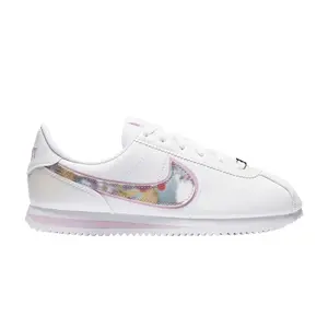 Nike Cortez Se Fuzzy Floral Print Sneakers - Pink