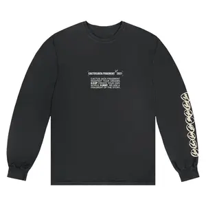 TRAVIS SCOTT For Fragment Logo Long-sleeve T-shirt - Black