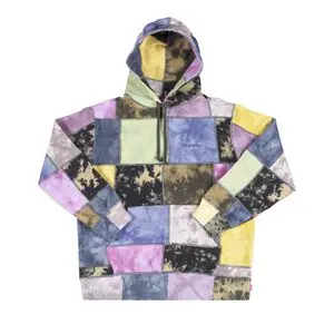 Supreme Patchwork Tie Dye Hooded Sweatshirt