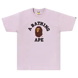A BATHING APE Pigment College Tee Purple