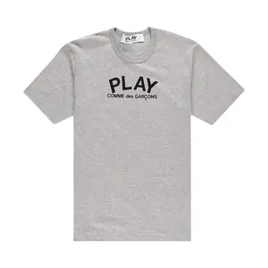 Play Comme Des Garcon Back Logo Heart T-shirt - Grey