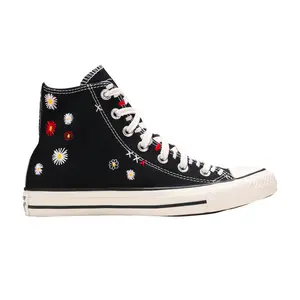 CONVERSE Chuck Taylor All Star High 'daisy Embroidery' Sneakers - Black