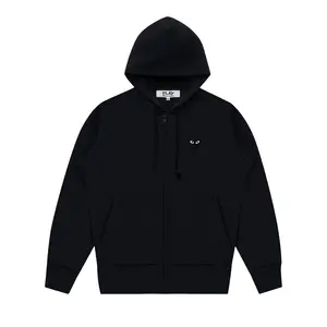 Play Comme Des Garcon Zip Up Hoodie - Black