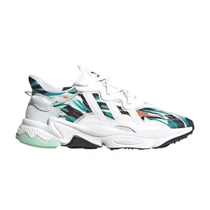 Adidas Ozweego Geometric Jungle Leaf Print - White