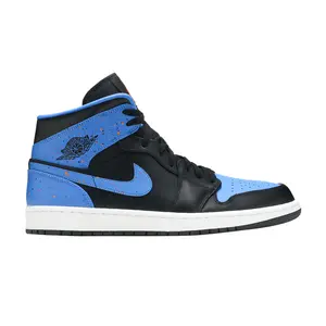JORDAN 1 Mid 'royal Splatter' Sneaker - Black