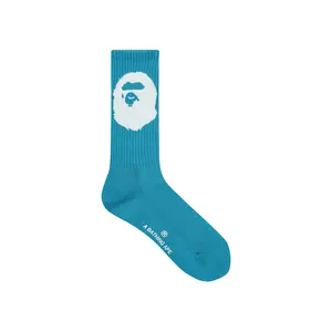 A BATHING APE Big Ape Head Socks Blue