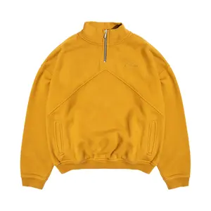 Rhude Quarter Zip Pullover - Yellow