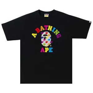 A BATHING APE Sta Pattern College Tee - Black