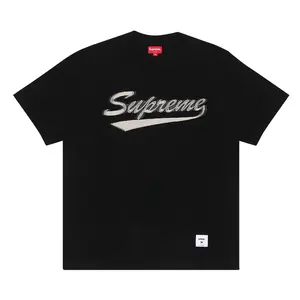 Supreme Intarsia Script Short-sleeve Top - Red