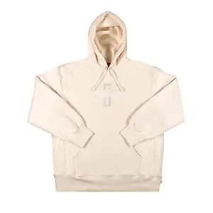 Supreme Cross Box Logo Hooded Sweatshirt - Cream