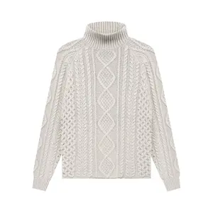 Men's Cable Knit Turtleneck Sweaters