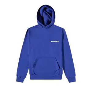 Balenciaga Reverse Back Logo Hoodie - Blue