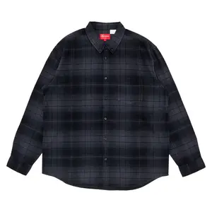 Supreme Shadow Plaid Flannel Shirt - Black