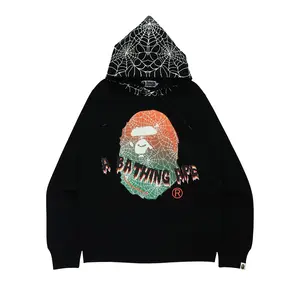 A BATHING APE Halloween Ape Head Glow In The Dark Pullover Hoodie - Black