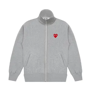 Play Comme Des Garcon Zip Up Sweatshirt - Grey