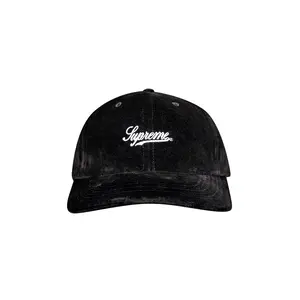Supreme Velvet 6-panel Cap - Black