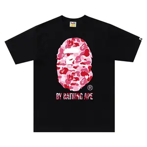 A BATHING APE Abc Camo Bathing Ape Tee /pink - Black