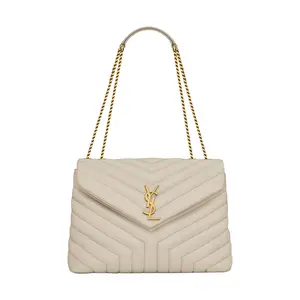 Saint Laurent Medium Loulou Matelasse Shoulder Bag - White