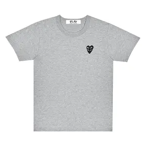 Play Comme Des Garcon Stacked Heart Short-sleeve T-shirt - Grey
