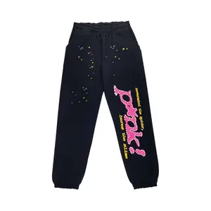 SP5DER P*nk Rhinestone Embellished Sweatpants