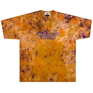 Supreme X Stone Island Embroidered Logo Short-sleeve Top 'coral - Orange