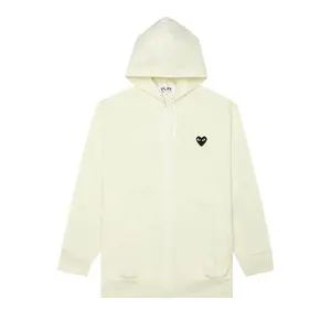 Play Comme Des Garcon Zip-up Hoodie - Yellow