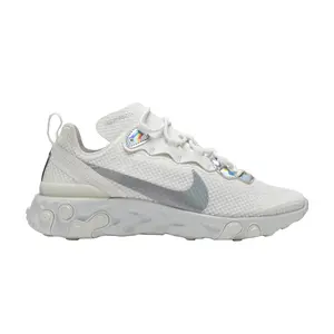 Nike React Element 55 Iridescent Sneakers White