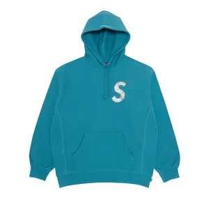Supreme X Swarovski Logo Hooded Sweatshirt - Blue