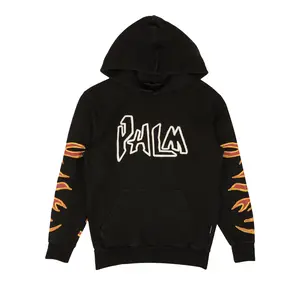 Palm Angels Graffiti Flames Hoody - Black