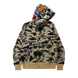 A BATHING APE Sta Camo Shark Zip Hoodie