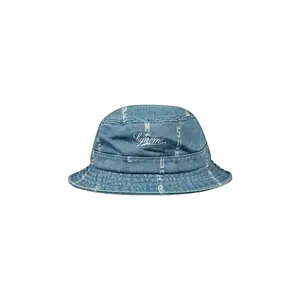Supreme Logo Stripe Jacquard Denim Crusher - Blue