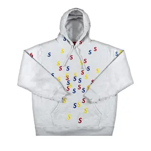 Supreme Embroidered Hooded Sweatshirt - Grey