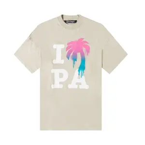 Palm Angels I Love Pa Loose Tee 'beige/multicolor - Tan