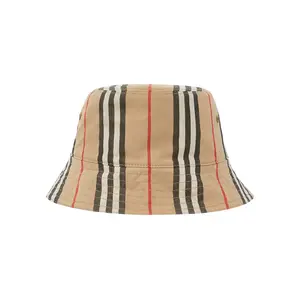 Burberry Reversible Icon Stripe Bucket Hat - Tan