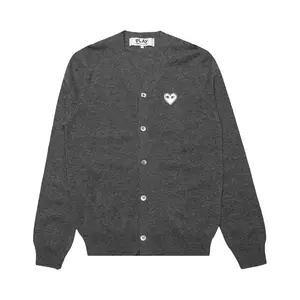 Play Comme Des Garcon V-neck Cardigan - Grey