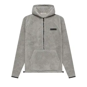 Fear Of God Polar Fleece Half Zip Hoodie - Grey